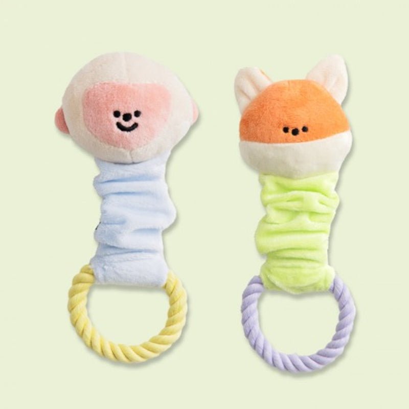 Bite Me - Monkey & Fox Stretchy Dog Toy | CreatureLand.