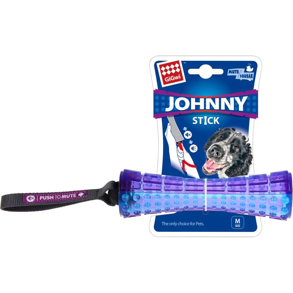GiGwi Push To Mute Johnny Stick Dog Toy | CreatureLand.