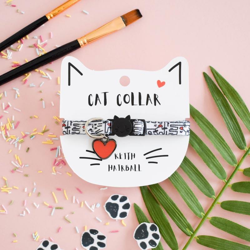 Niaski - Keith Hairball Artist Cat Collar | CreatureLand.