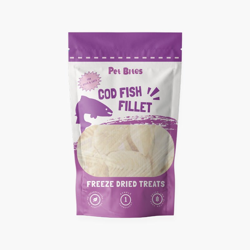 Pet Bites - Freeze Dried Cod Fish Fillet (56g) | CreatureLand.