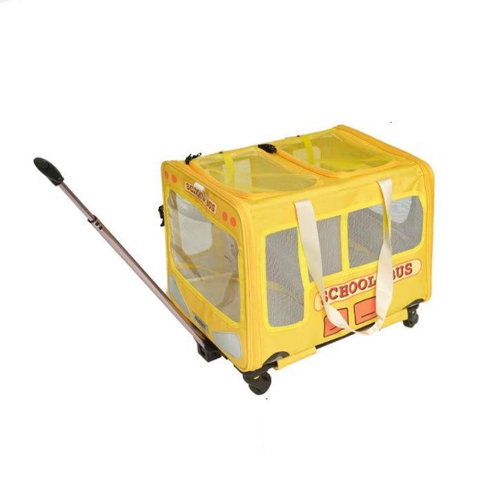 PurLab - School Bus Pet Carrier Trolley | CreatureLand.