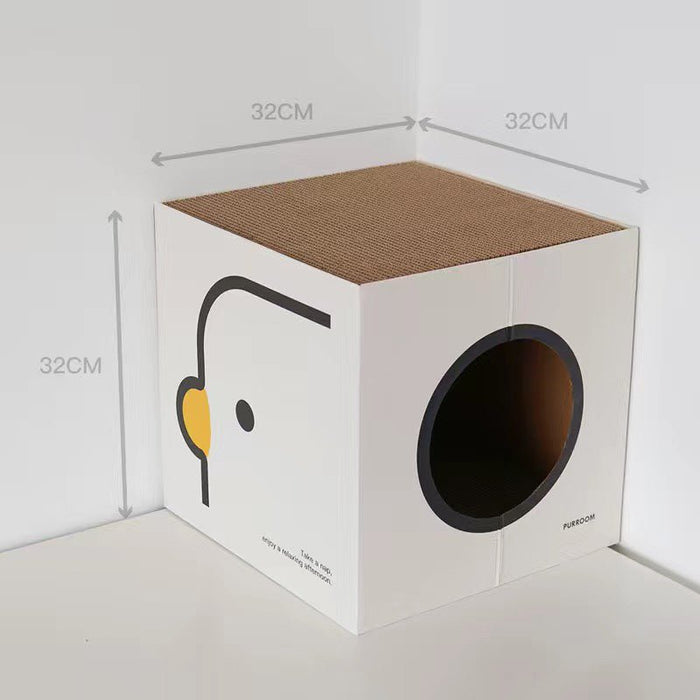 Purroom - Little Chick Cube Scratcher | CreatureLand.