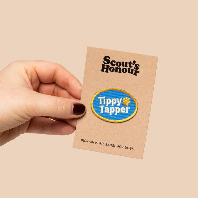 Scout's Honour Tippy Tapper Dog Iron On Patch | CreatureLand.